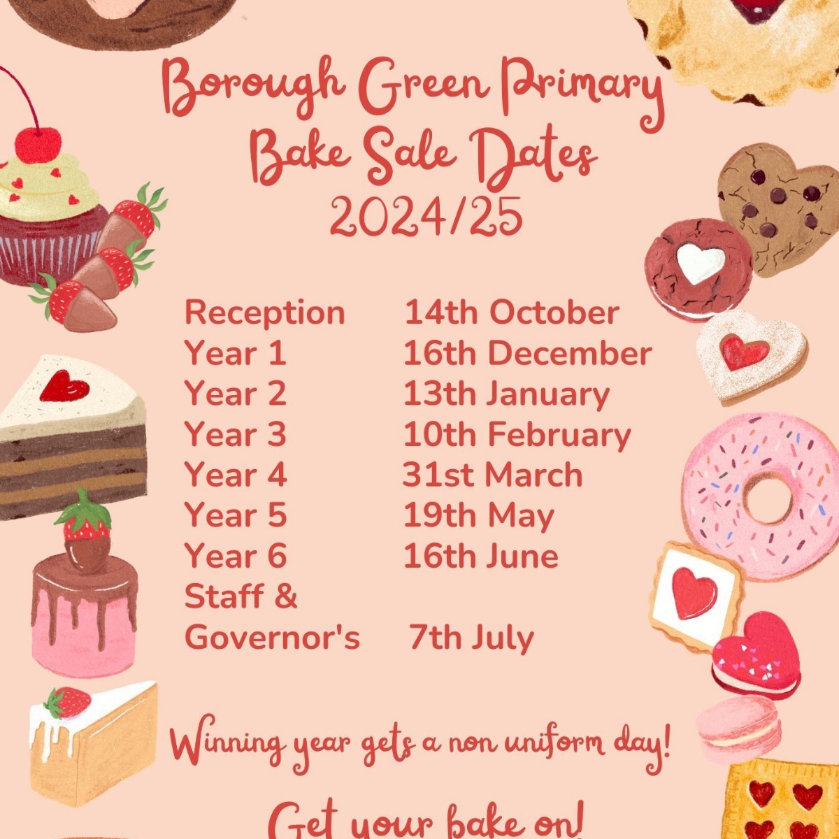 Borough Green Primary School - PTA: Cake Bake Sales 2024-2025